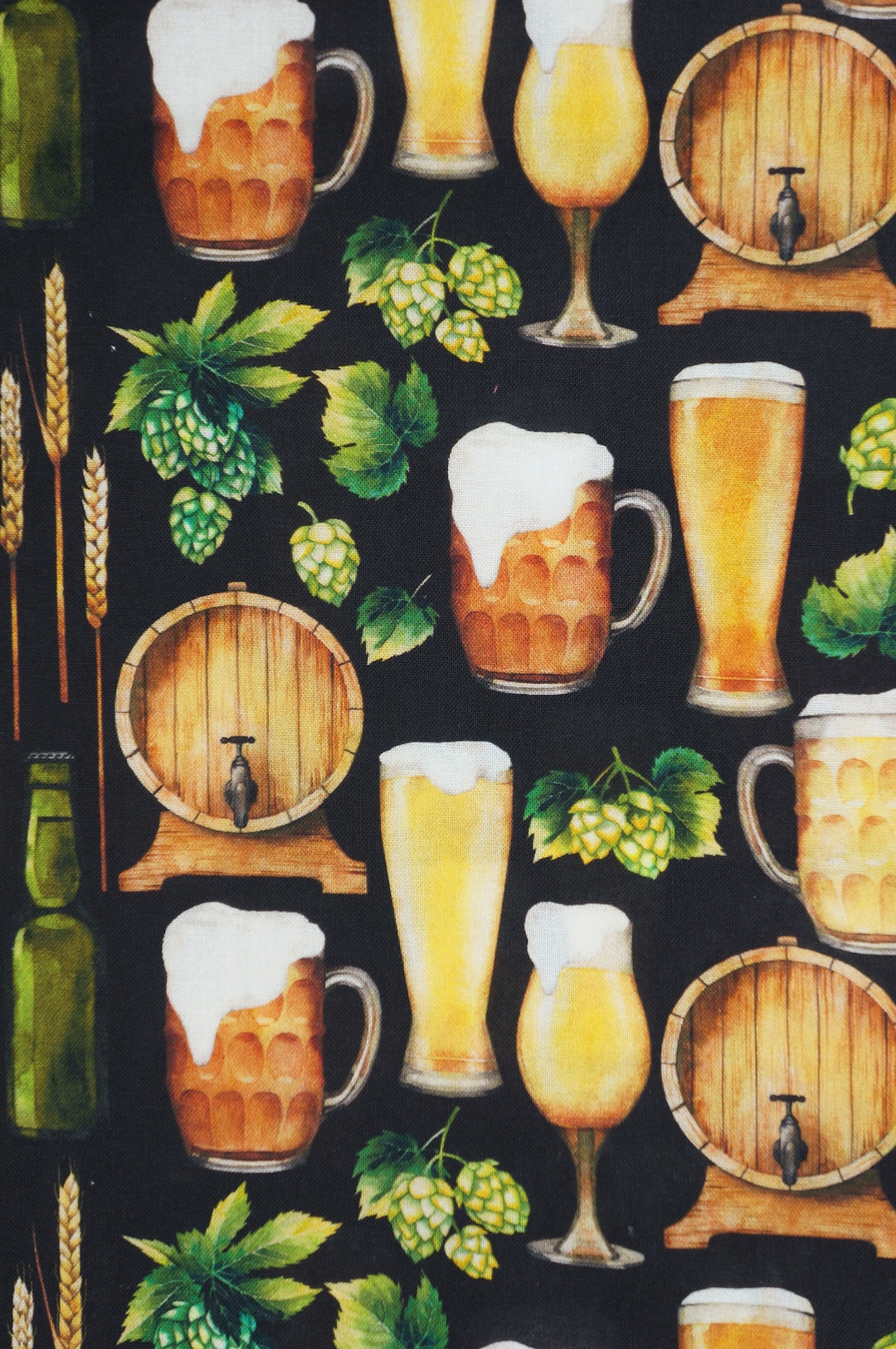 Beer Fabric, Beer Keg, Beer Tasting, Craft Beer Novelty Cotton Fabric ...