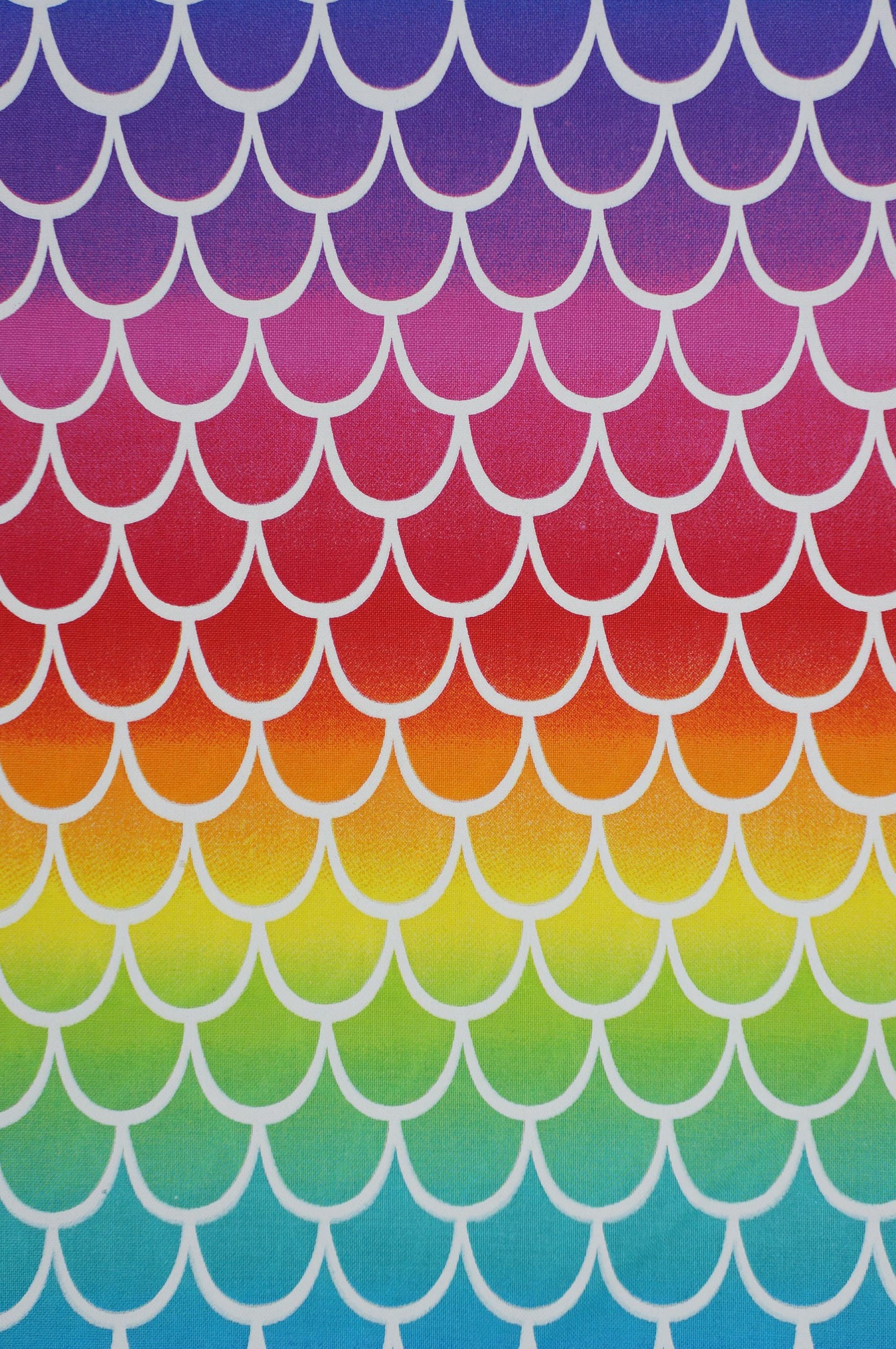 Mermaid Fabric, Rainbow Mermaid Scale by Fabric Traditions Novelty ...