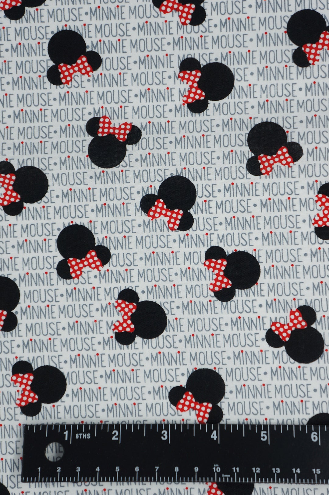 Minnie Mouse Heads With Bows Licensed Disney Quilting Cotton Fabric - Etsy