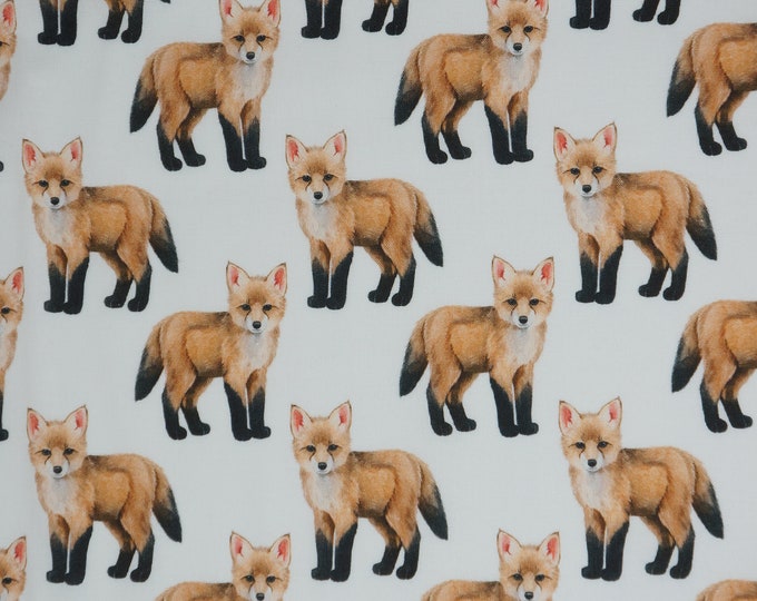 Baby Foxes on White by Springs Creative Novelty Cotton Fabric - Etsy