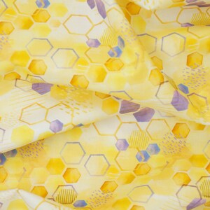 Hexie Fabric, Yellow Hi Honey Hexie From the Welcome to Our Hive ...