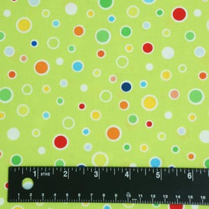 Glowing Dot Blender Fabric, Glowing Dots on Lime Green by Kanvas Studio ...
