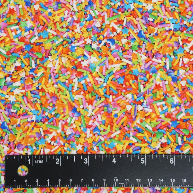 Rainbow Sprinkle Fabric, Rainbow Sprinkles by Timeless Treasures ...