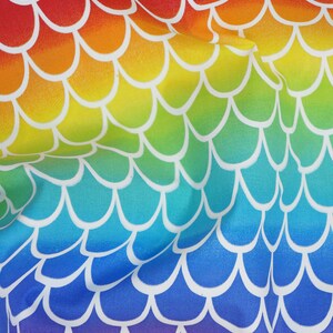 Mermaid Fabric, Rainbow Mermaid Scale by Fabric Traditions Novelty ...