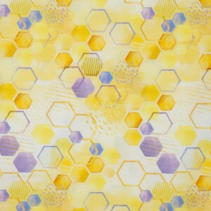 Hexie Fabric, Yellow Hi Honey Hexie From the Welcome to Our Hive ...