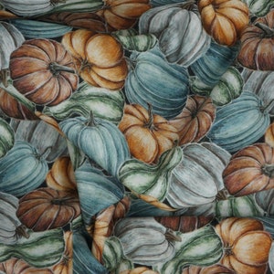 Pumpkin Fabric, Stacked Pumpkins Packed Late Summer Harvest Collection ...