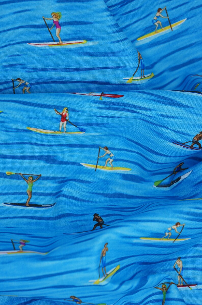 Paddle Board Fabric Summer Sports Fabric People Paddle | Etsy