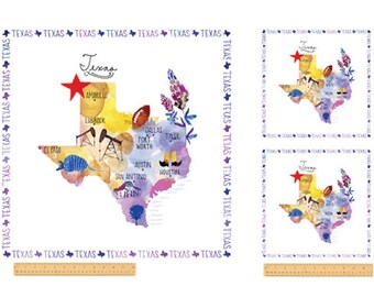 The Lone Star State Fabric Panel - Etsy