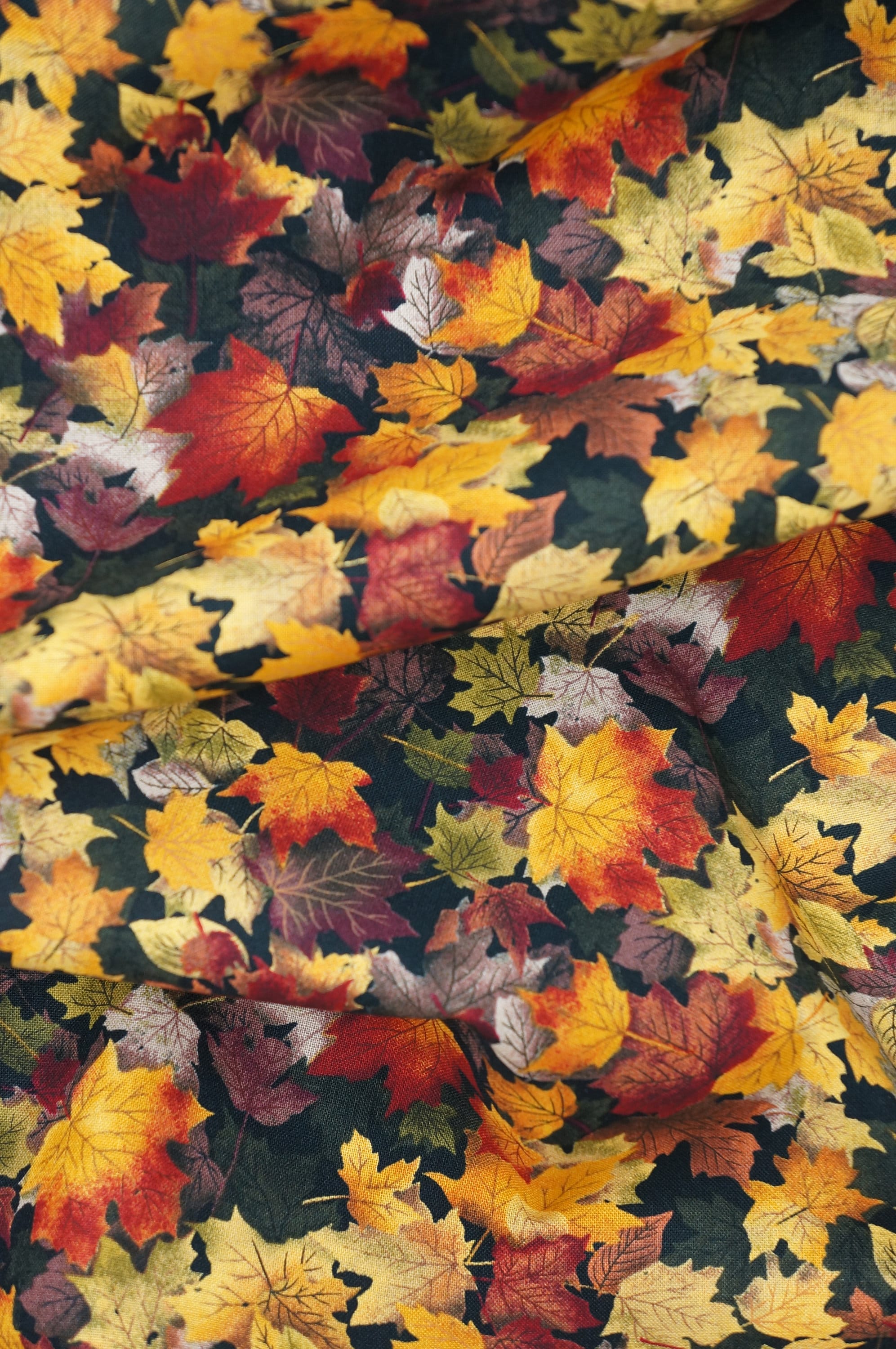 Fall Leaves Fabric, Maple Leaf Fabric, Autumn Leaves by David Textiles ...