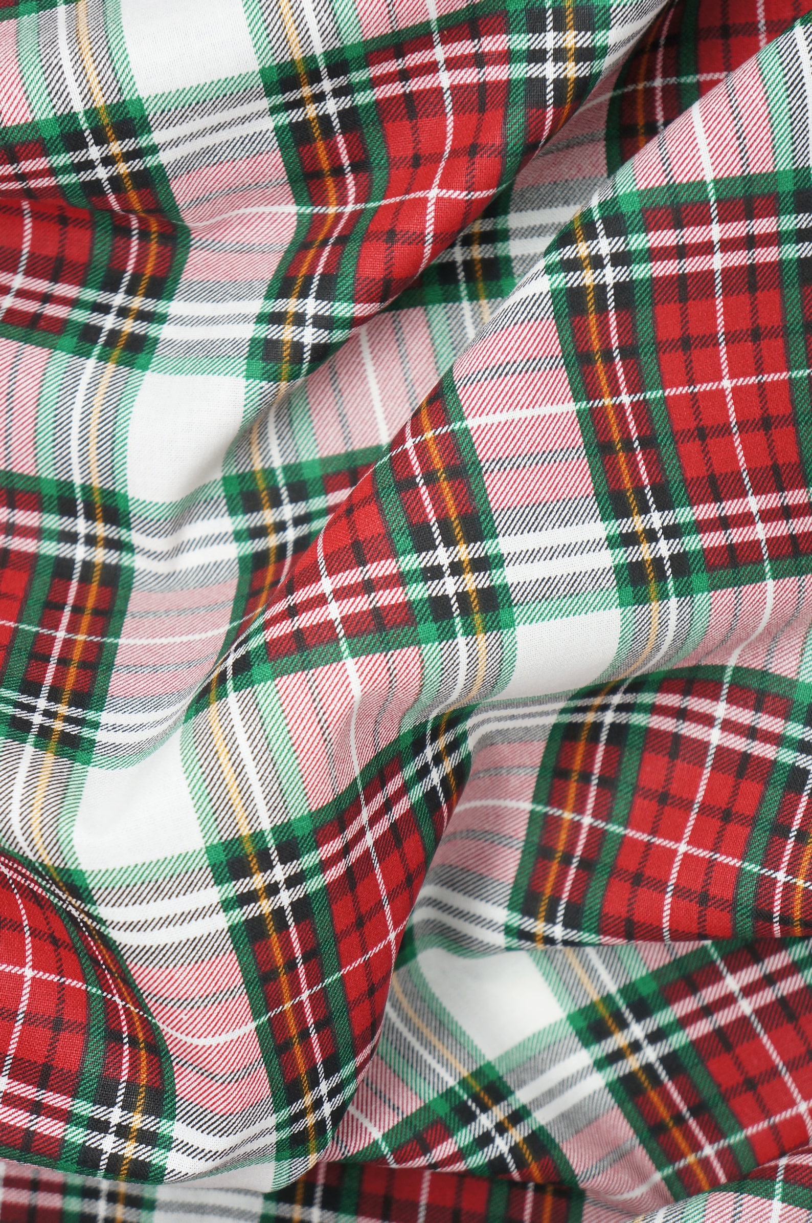 Christmas Plaid Fabric Red and Green Christmas Plaid Novelty - Etsy
