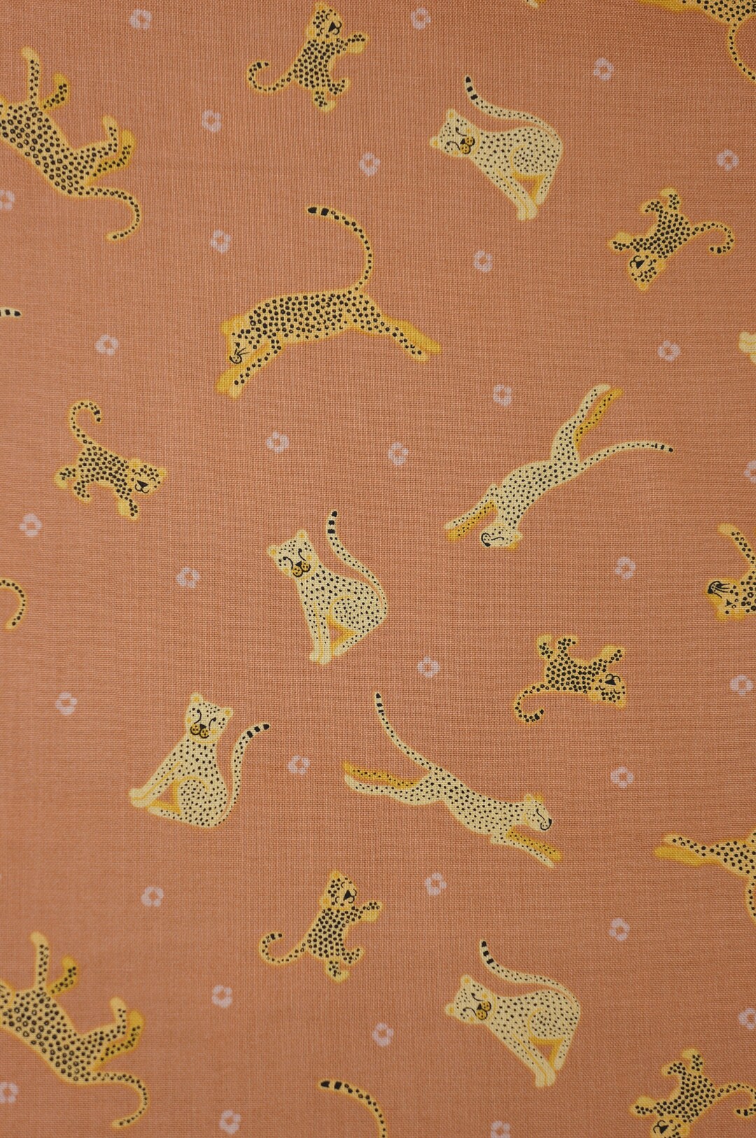 Cheetah Fabric, Cheetahs on Rusty Tan Small Things Collection by Lewis ...