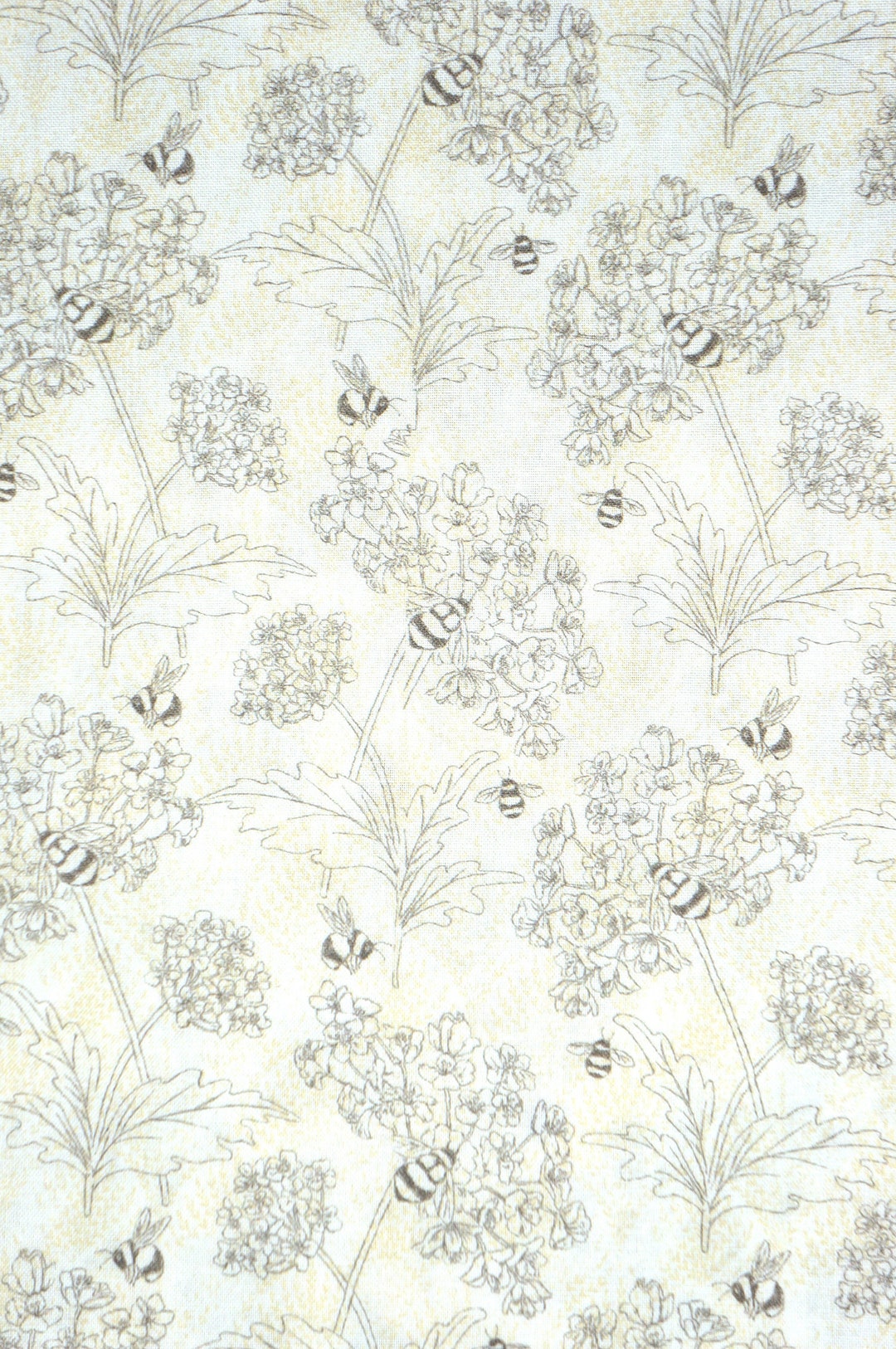 Bee Fabric, Bee Sketched Line Art on Cream by Susan Winget for Springs ...