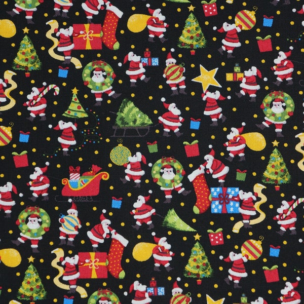 Vintage Santa Fabric - Etsy