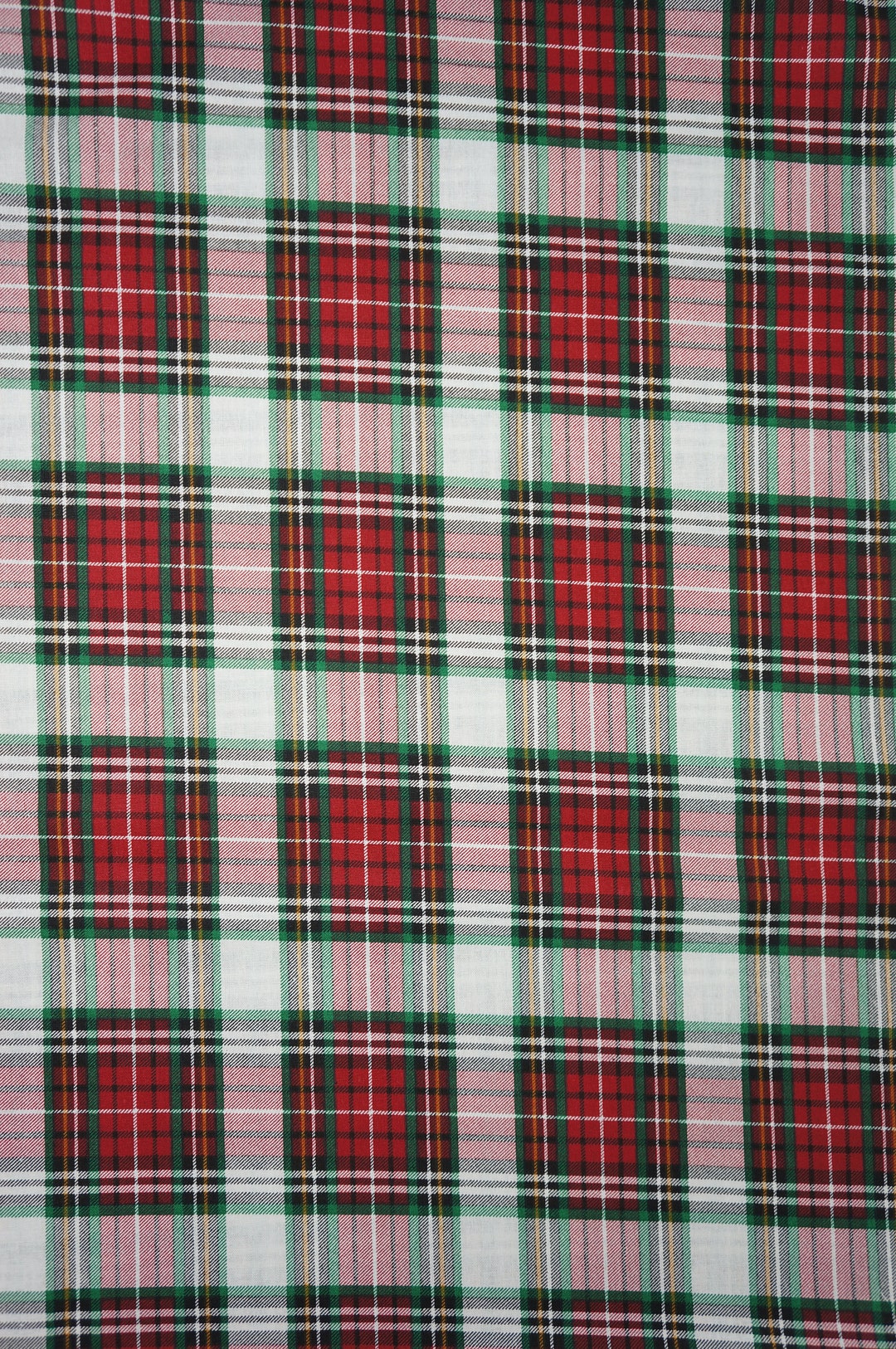 Christmas Plaid Fabric, Red and Green Christmas Plaid Novelty Cotton ...