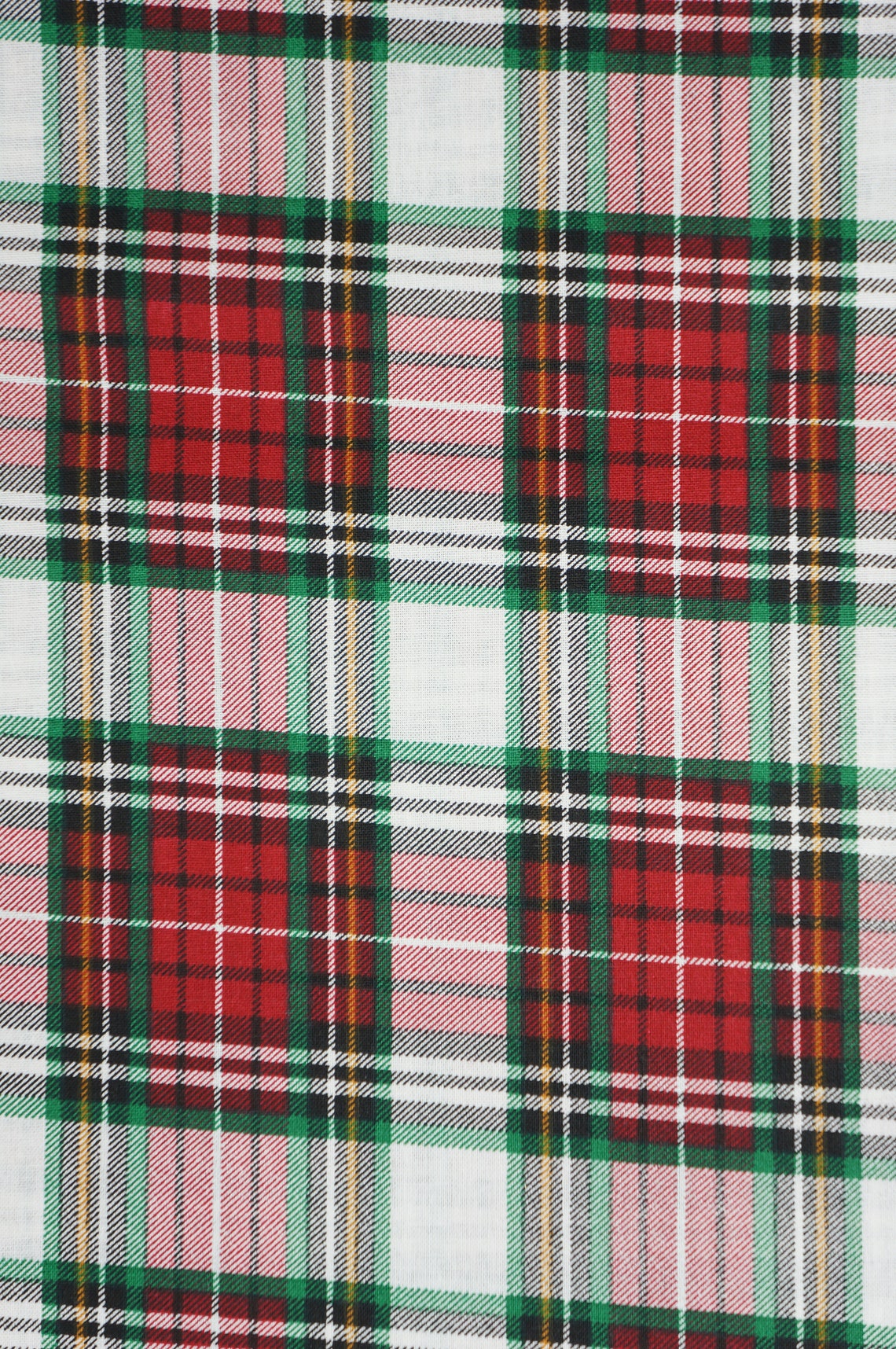 Christmas Plaid Fabric Red and Green Christmas Plaid Novelty - Etsy