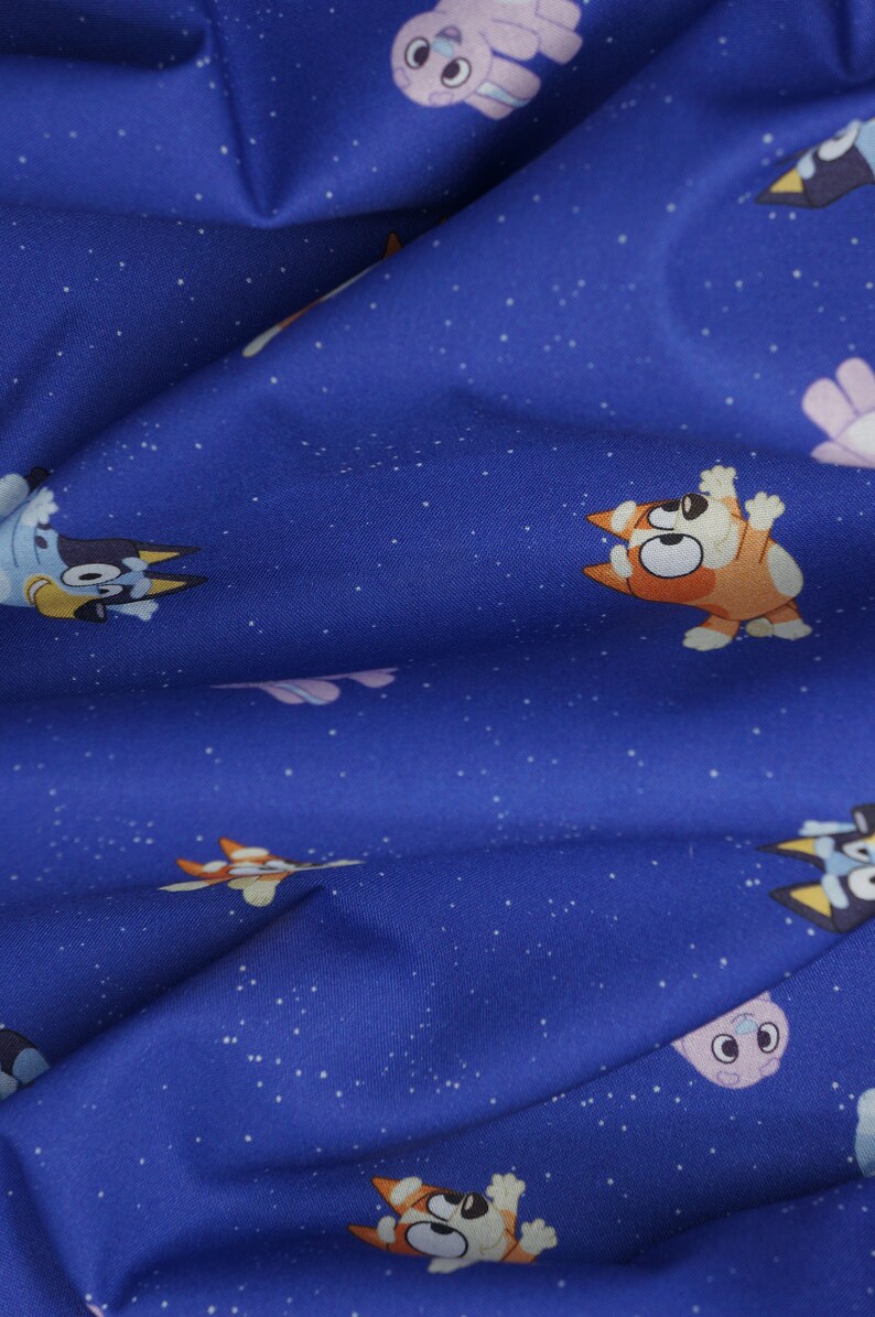 Bluey Fabric, Disney Junior Goodnight Bluey Licensed by Springs ...