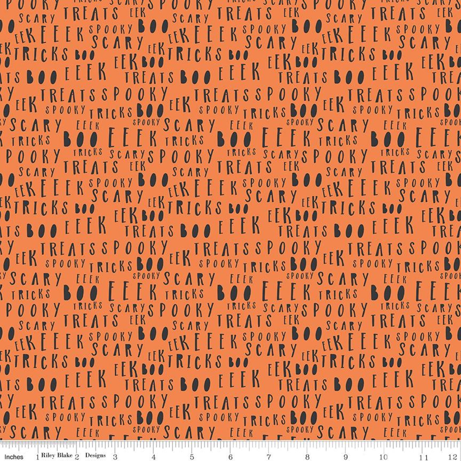 Halloween Fabric Bundle, Hey Bootiful 1 Yard Charcoal Bundle Includes 2 ...