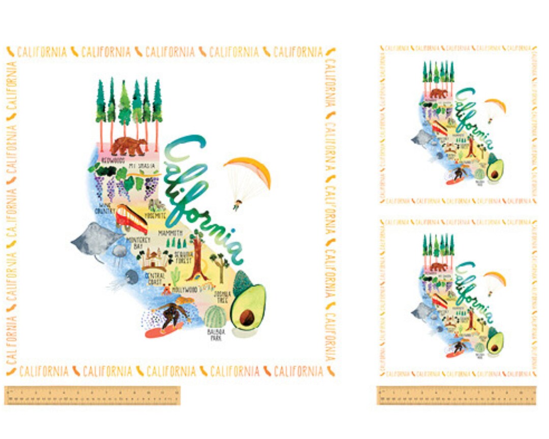 California State Pride Panel by Windham Fabrics Quilting Cotton Fabric ...