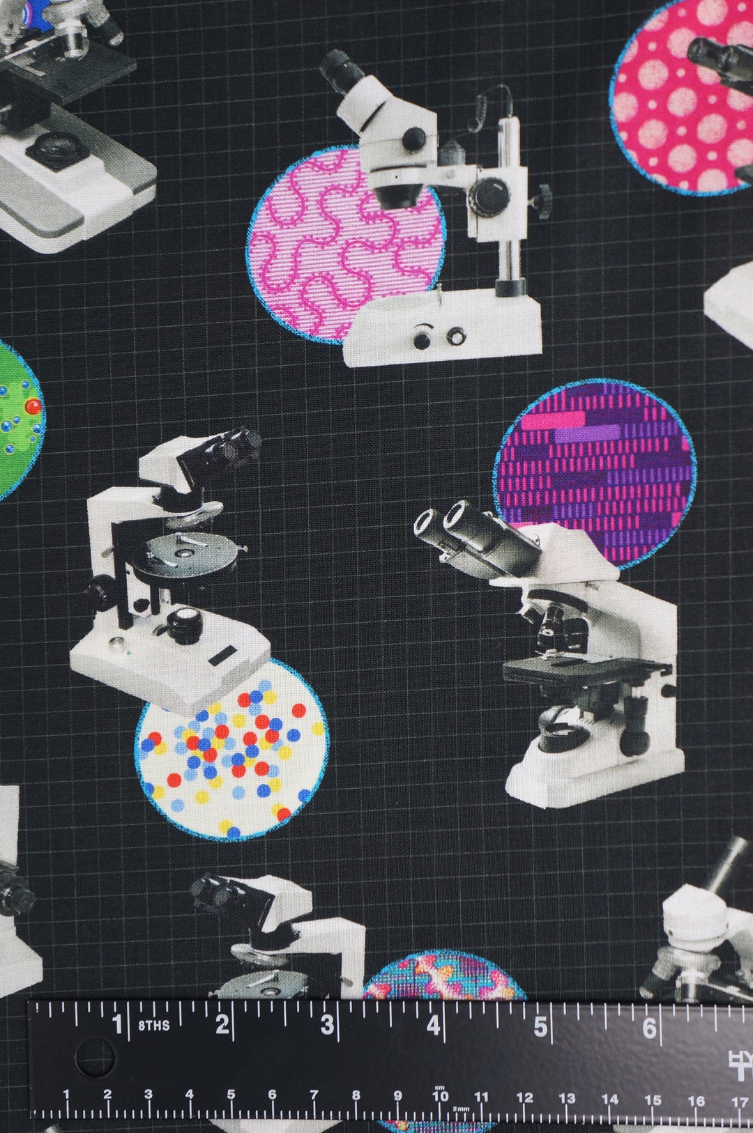 Microscopes Science Fair 3 by Robert Kaufman Fabrics Quilting Cotton ...