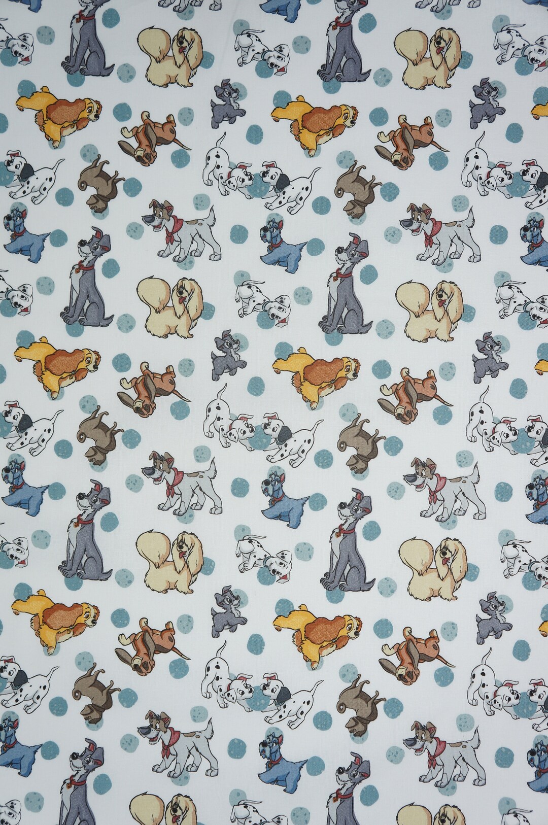 Disney Dog Fabric, Dogs Dot Disney Licensed Novelty Cotton Fabric, Lady ...