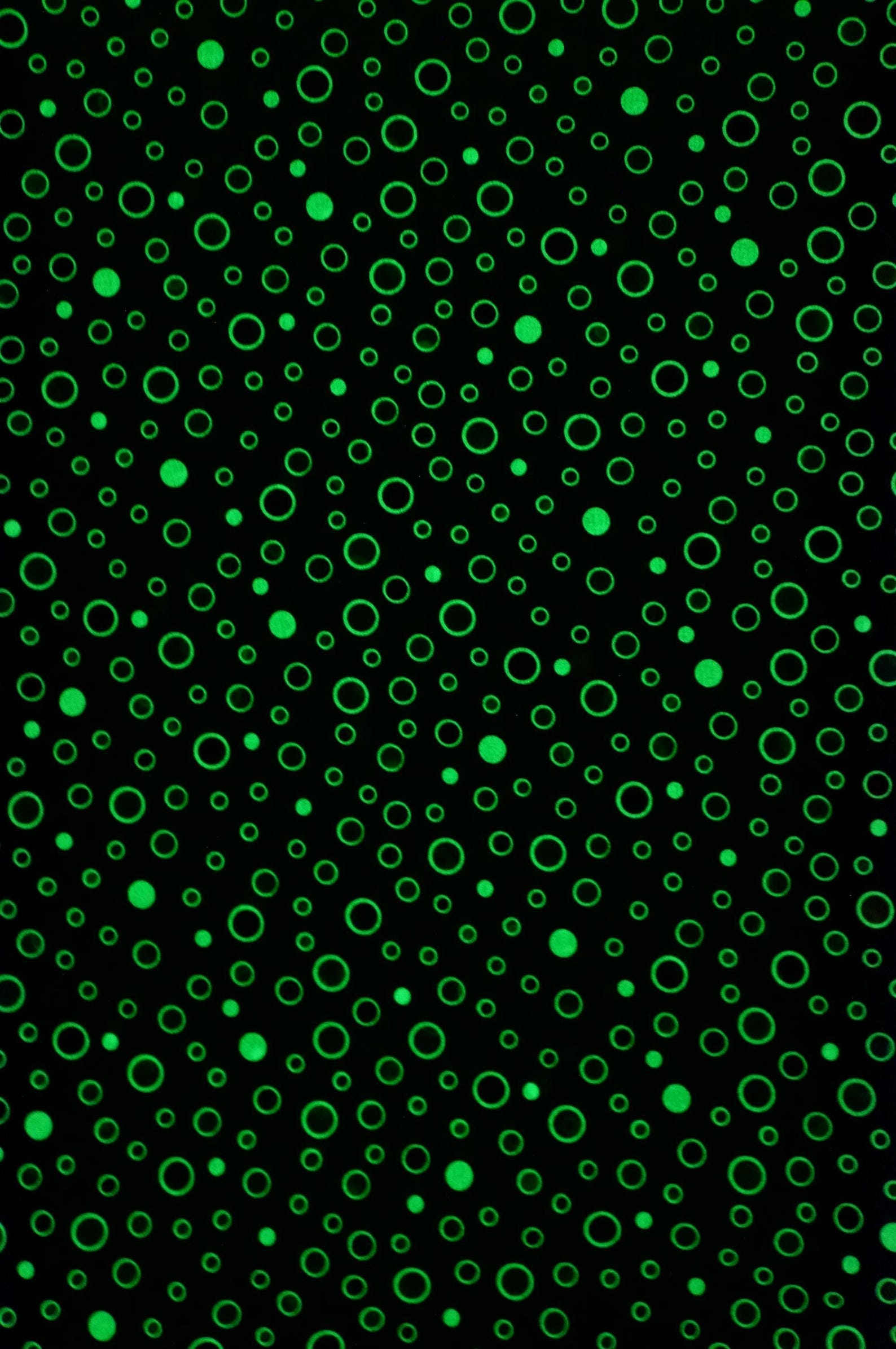 Glowing Dot Blender Fabric, Glowing Dots on Lime Green by Kanvas Studio ...