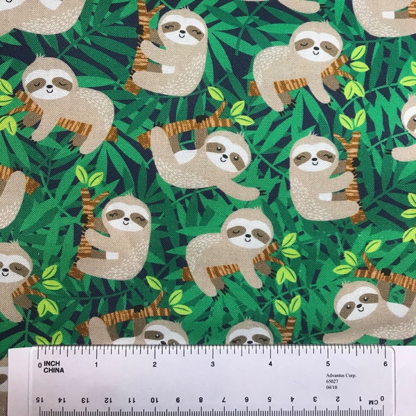 Sloth Fabric - Etsy