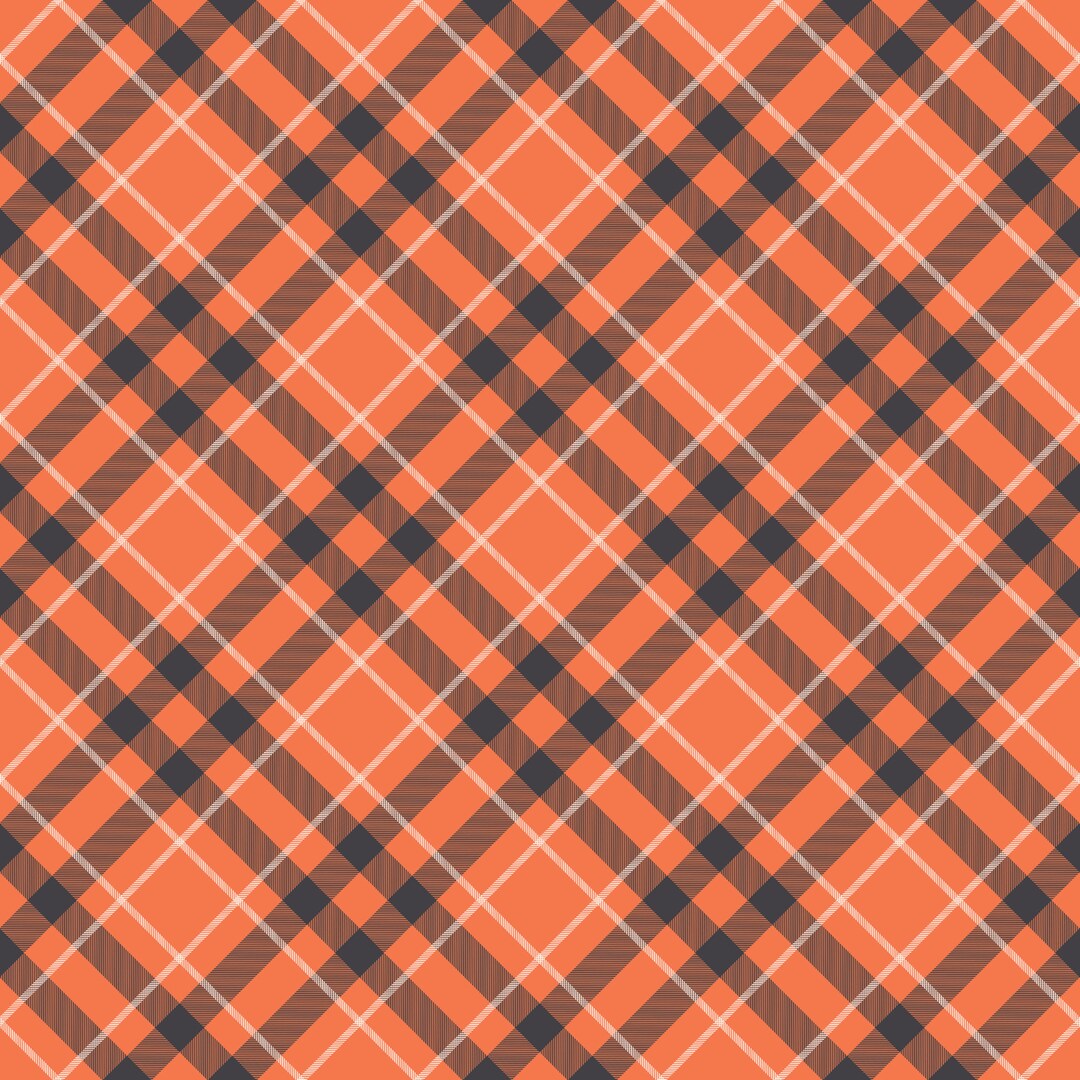 Halloween Plaid Fabric, Hey Bootiful Plaid Orange by Riley Blake ...