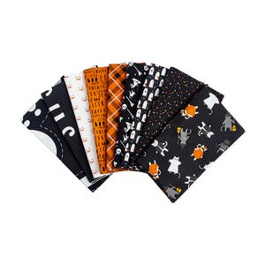 Halloween Fabric Bundle, Hey Bootiful 1 Yard Charcoal Bundle Includes 2 ...