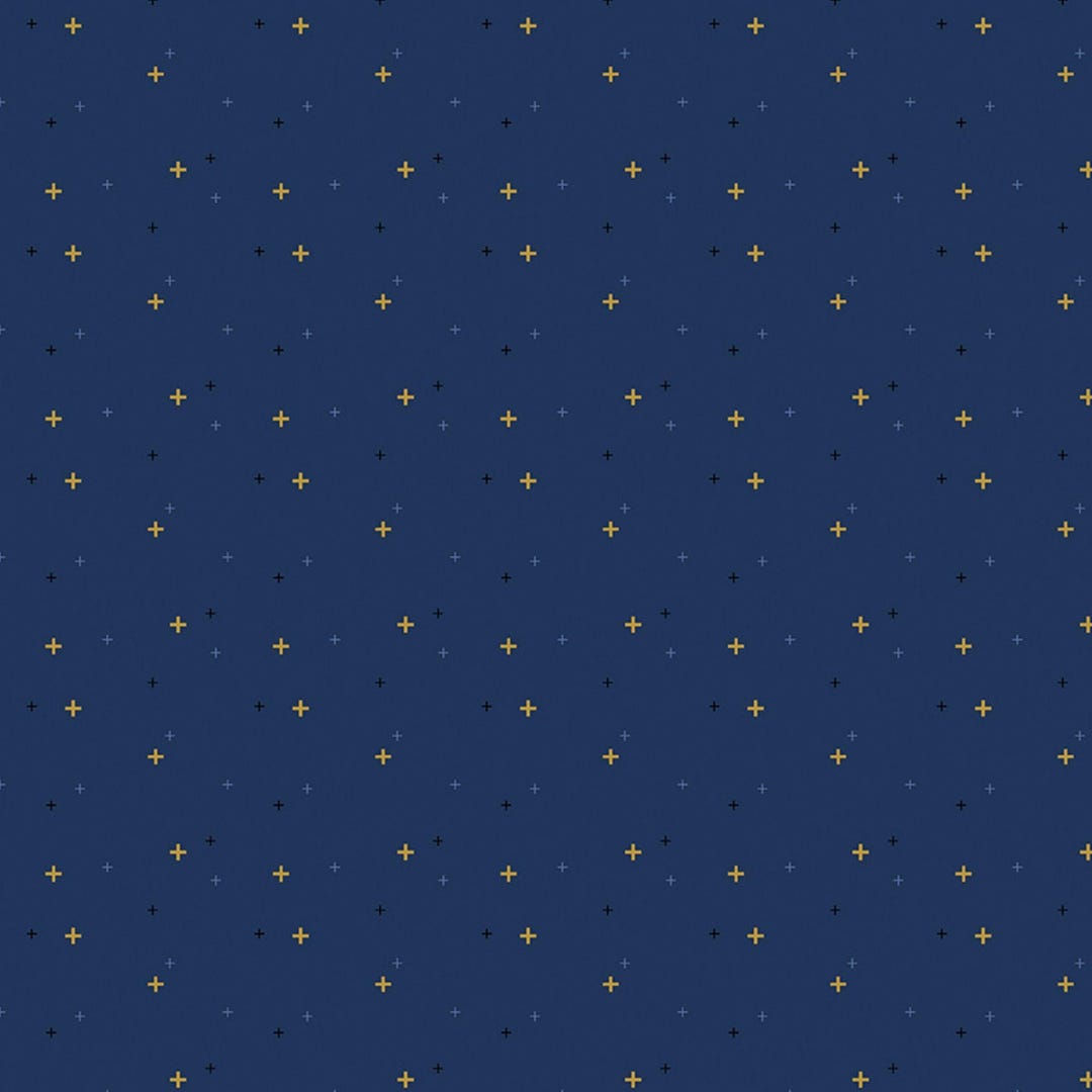 Navy Blender Fabric, Sparkler on Navy Riley Blake Quilting Cotton ...