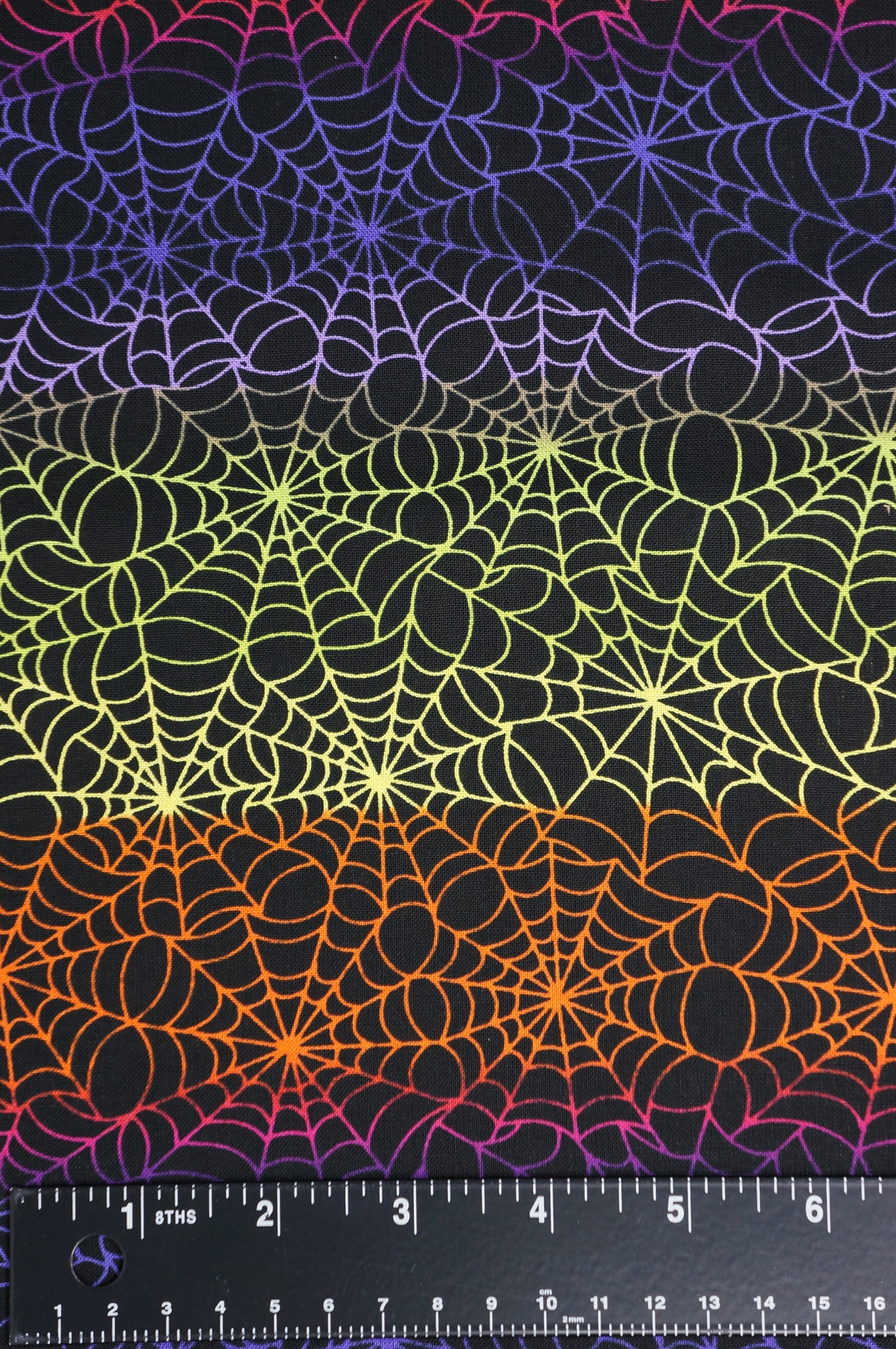 Halloween Spider Web Fabric Neon Colors David Textiles - Etsy