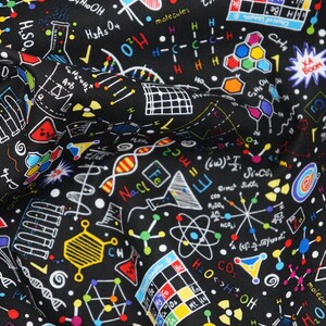 Math and Science on Black by Timeless Treasures Quilting Cotton Fabric ...