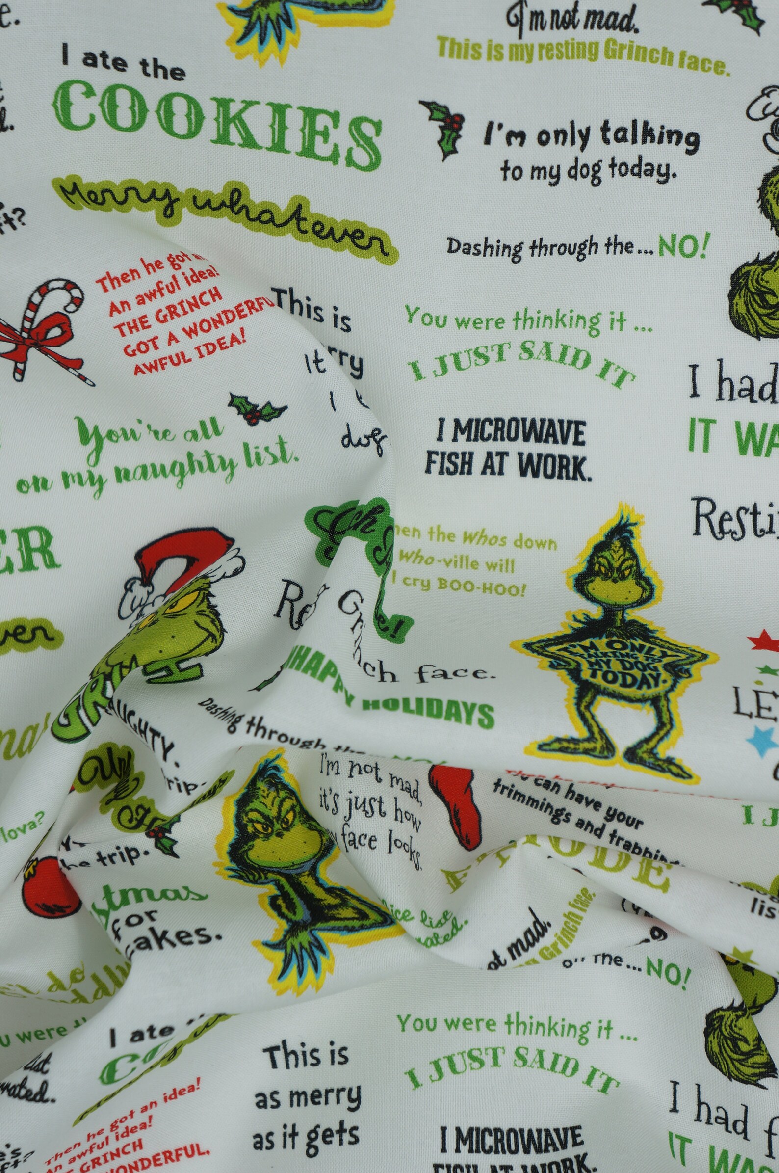 Grinchy Words the Grinch on White Dr. Seuss How the Grinch - Etsy