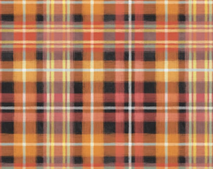 Orange Plaid Fabric, Orange Harvest Plaid Late Summer Harvest ...