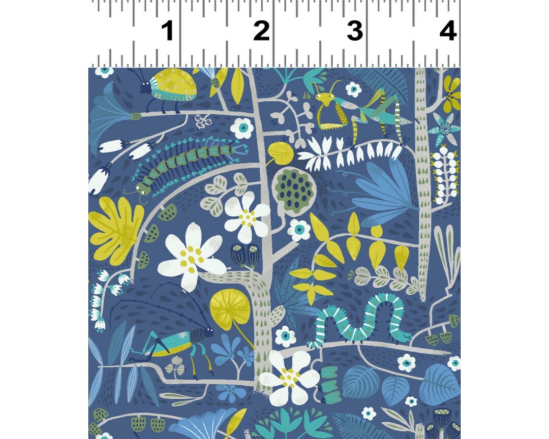 Bug Fabric, Insect Fabric, Jungle Jive Insects by Clothworks Quilting ...