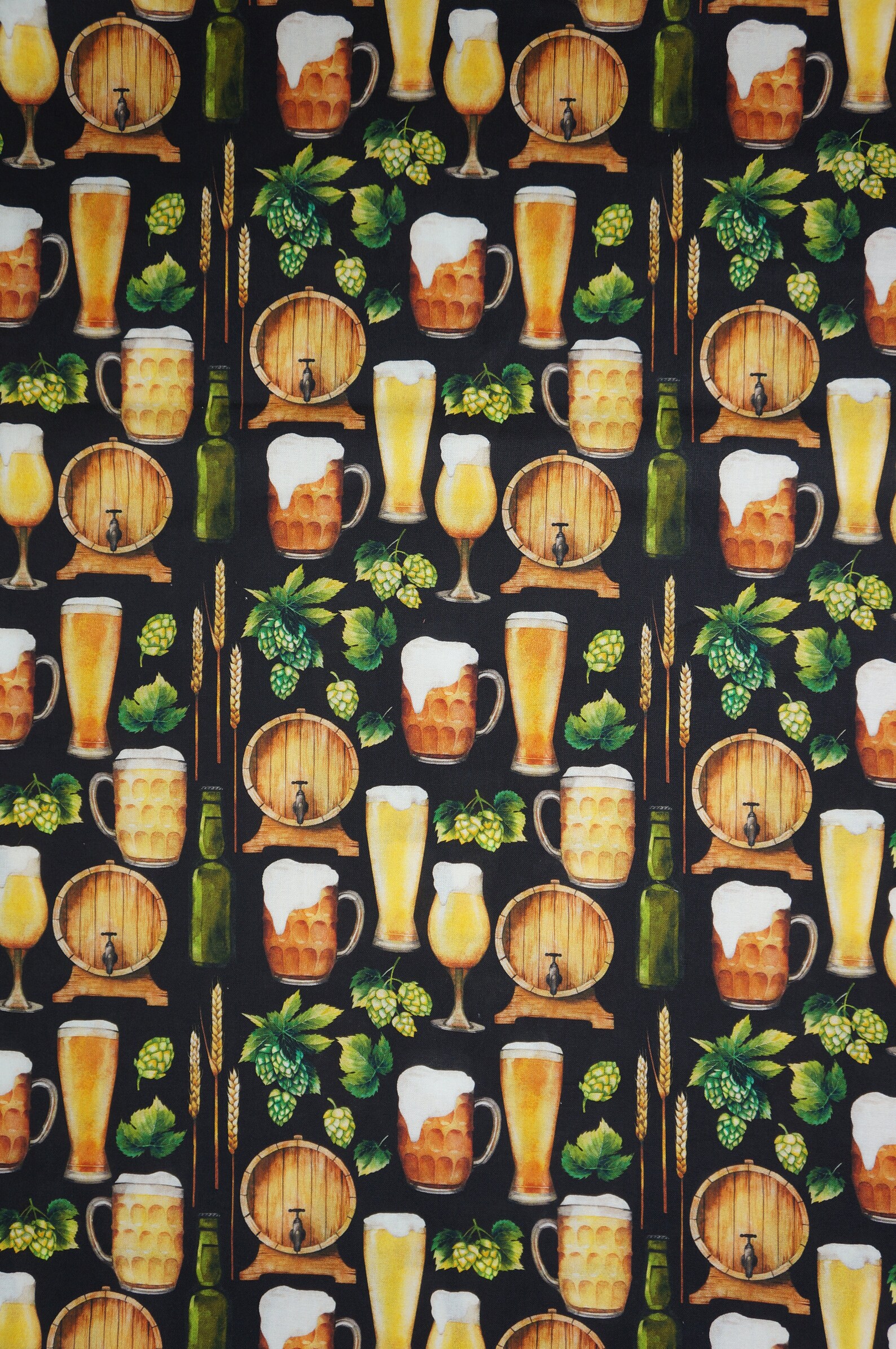 Beer Fabric Beer Keg Beer Tasting Craft Beer Novelty Cotton - Etsy