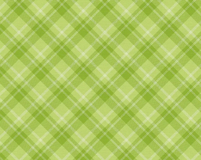 Green Plaid Fabric, Grass Green Playful Plaids by Paintbrush Studios ...