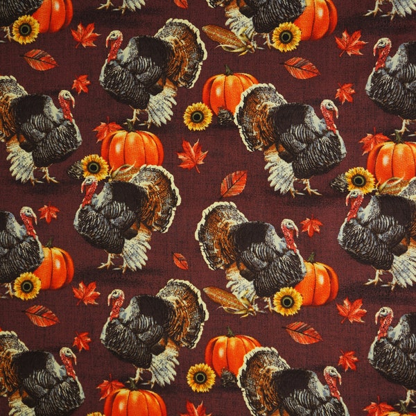 Thanksgiving Fabric - Etsy