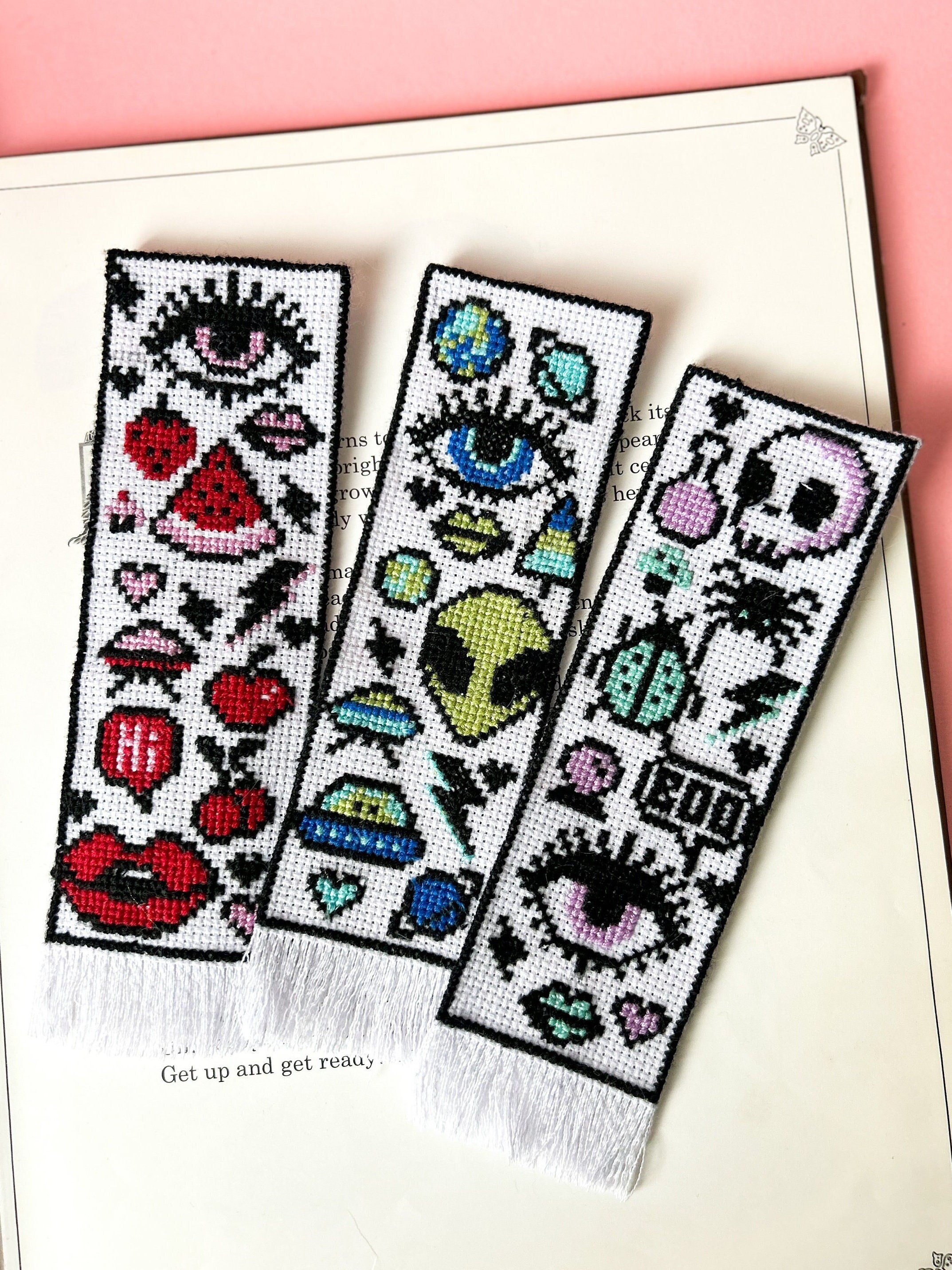 Sci-fi Cosmic Alien Bookmark, Cross Stitch Pattern, Digital Down Load ...