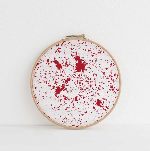 Blood Splat Printed Cross Stitch Fabric 14 Count Aida - Etsy