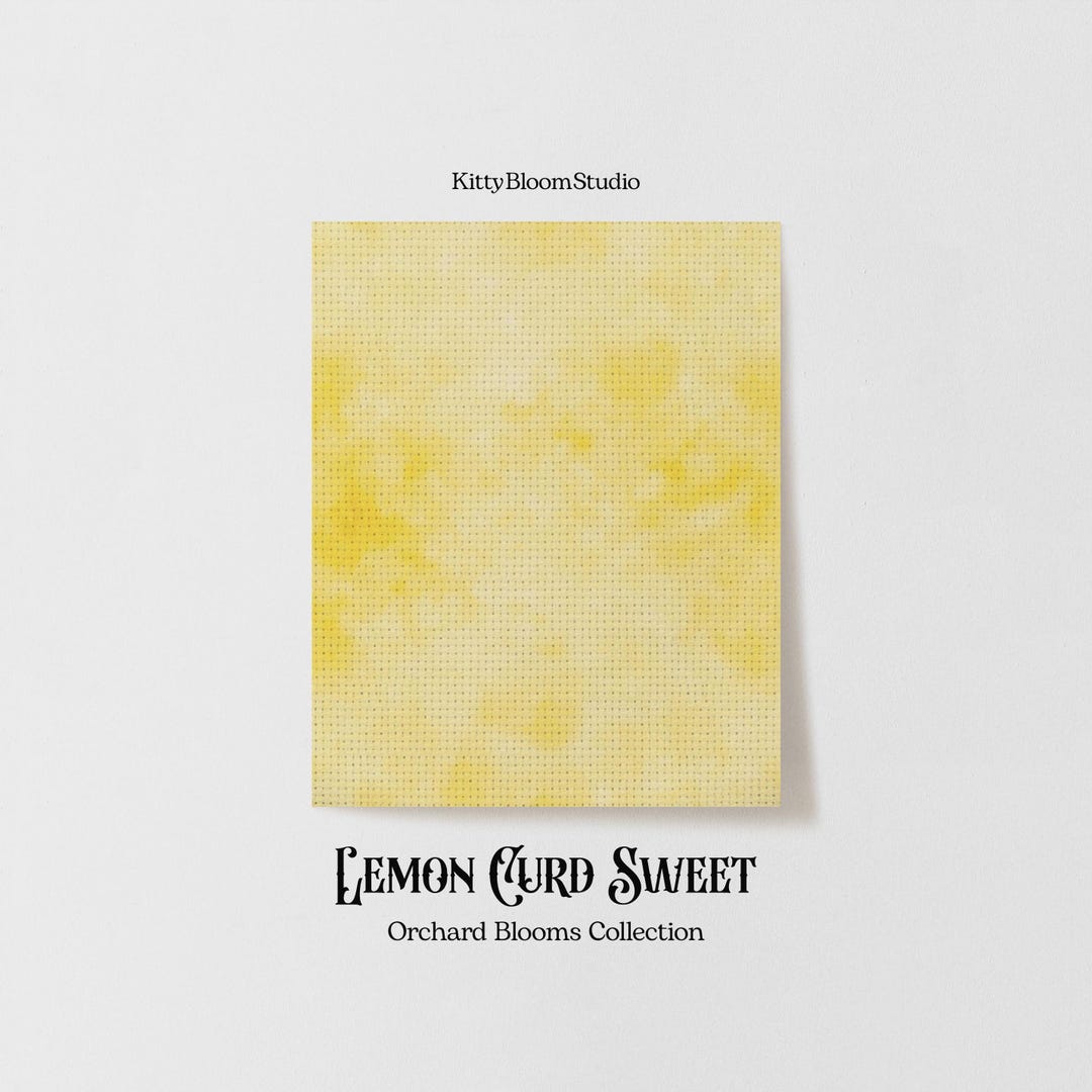 Medium Yellow Colour Lemon Curd Jam Tie Dye Printed Cross Stitch Fabric ...