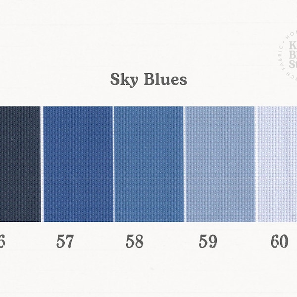 Dusty Blue Sky Fabric - Etsy UK