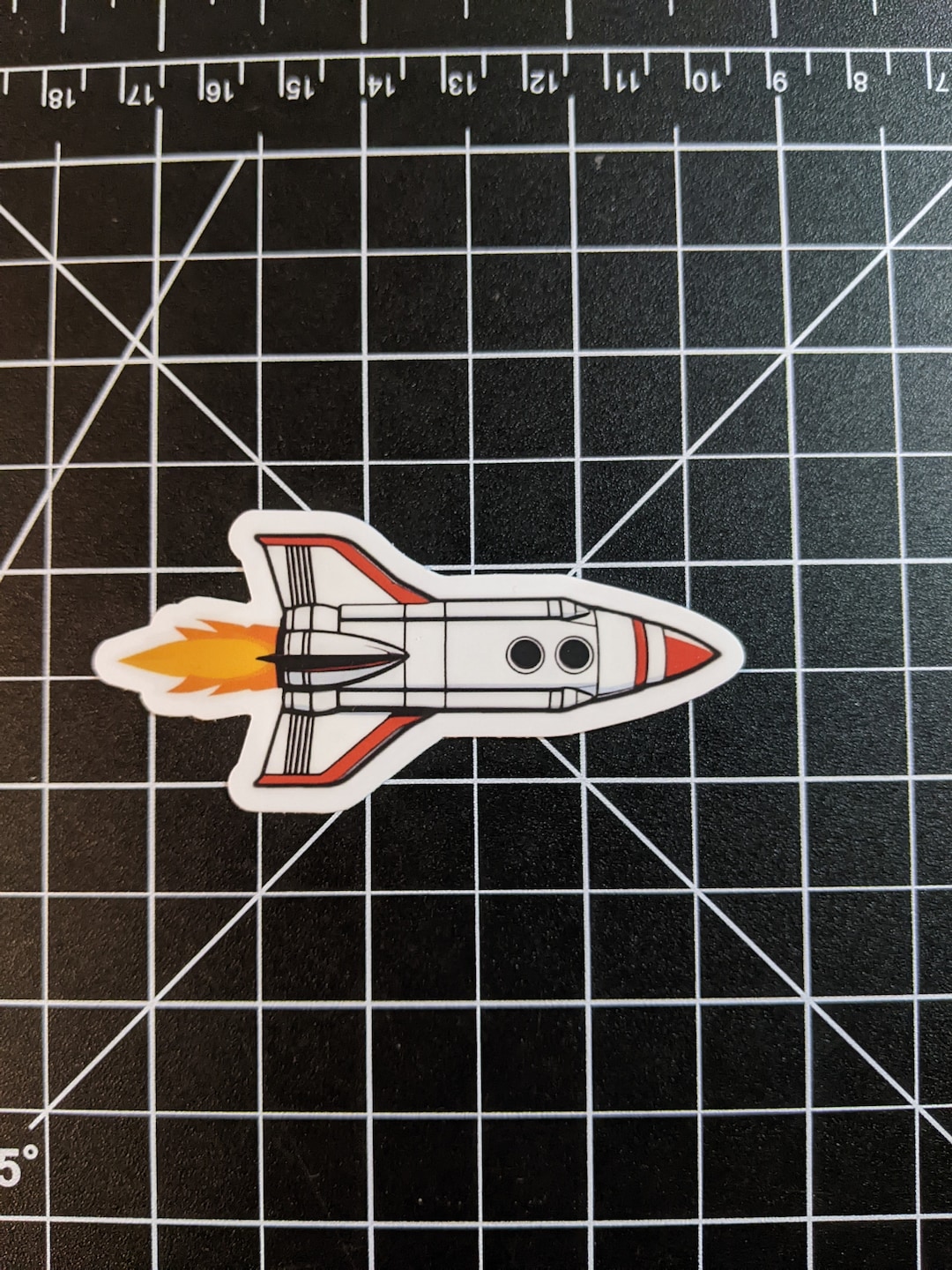 Space Rocket Ship Sticker | Rocket Ship Blastoff Die Cut Sticker ...