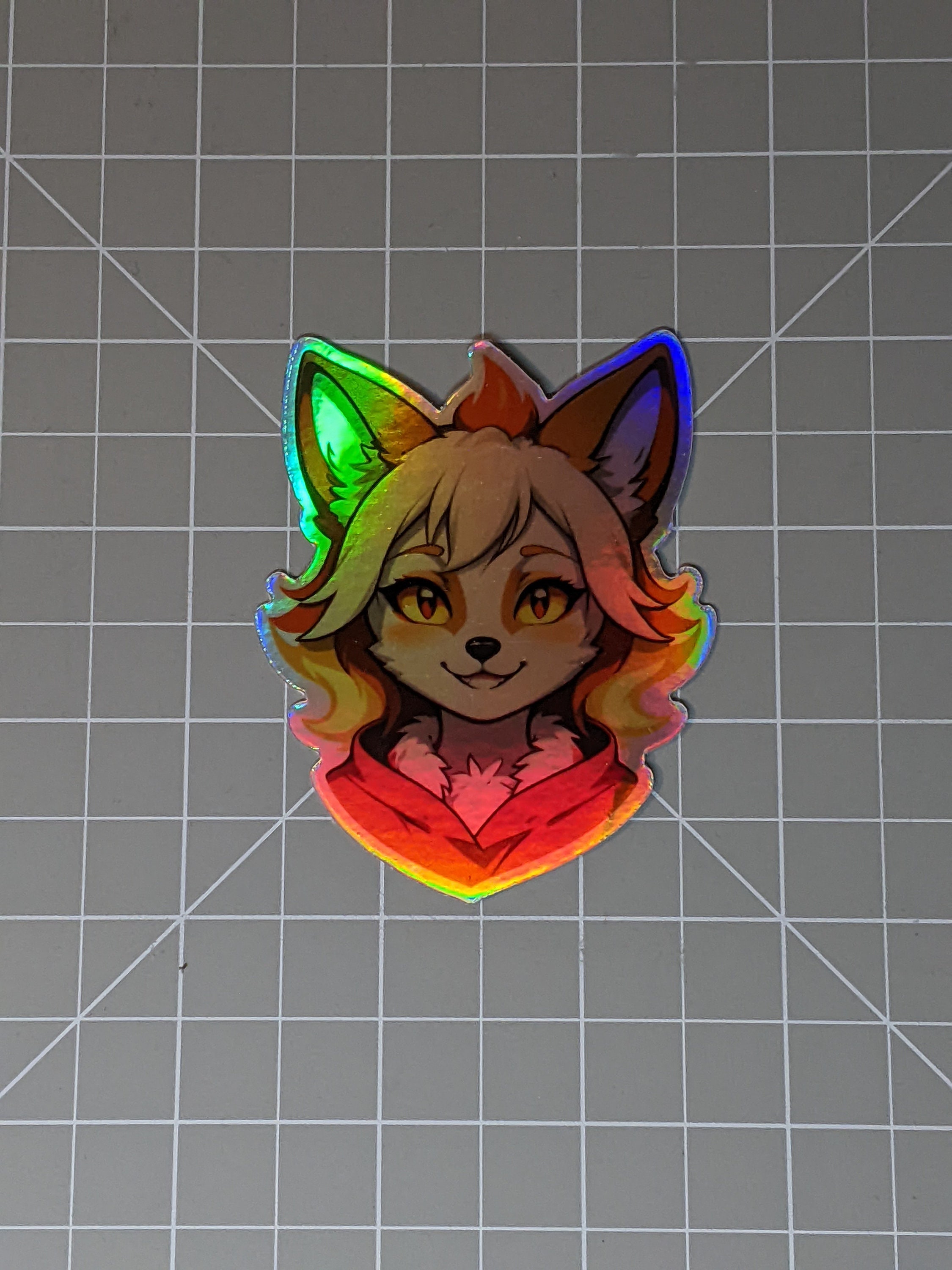 Fiery Furry Fox Girl Sticker Die Cut Sticker Furry Sticker - Etsy