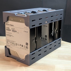 6 Bay Hard Drive Rack Holder Cage Case Caddy for Home Lab Test Bench ...