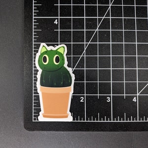 Prickly Purrfection Cactus Cat Sticker | Embrace the Adorable Fusion of ...