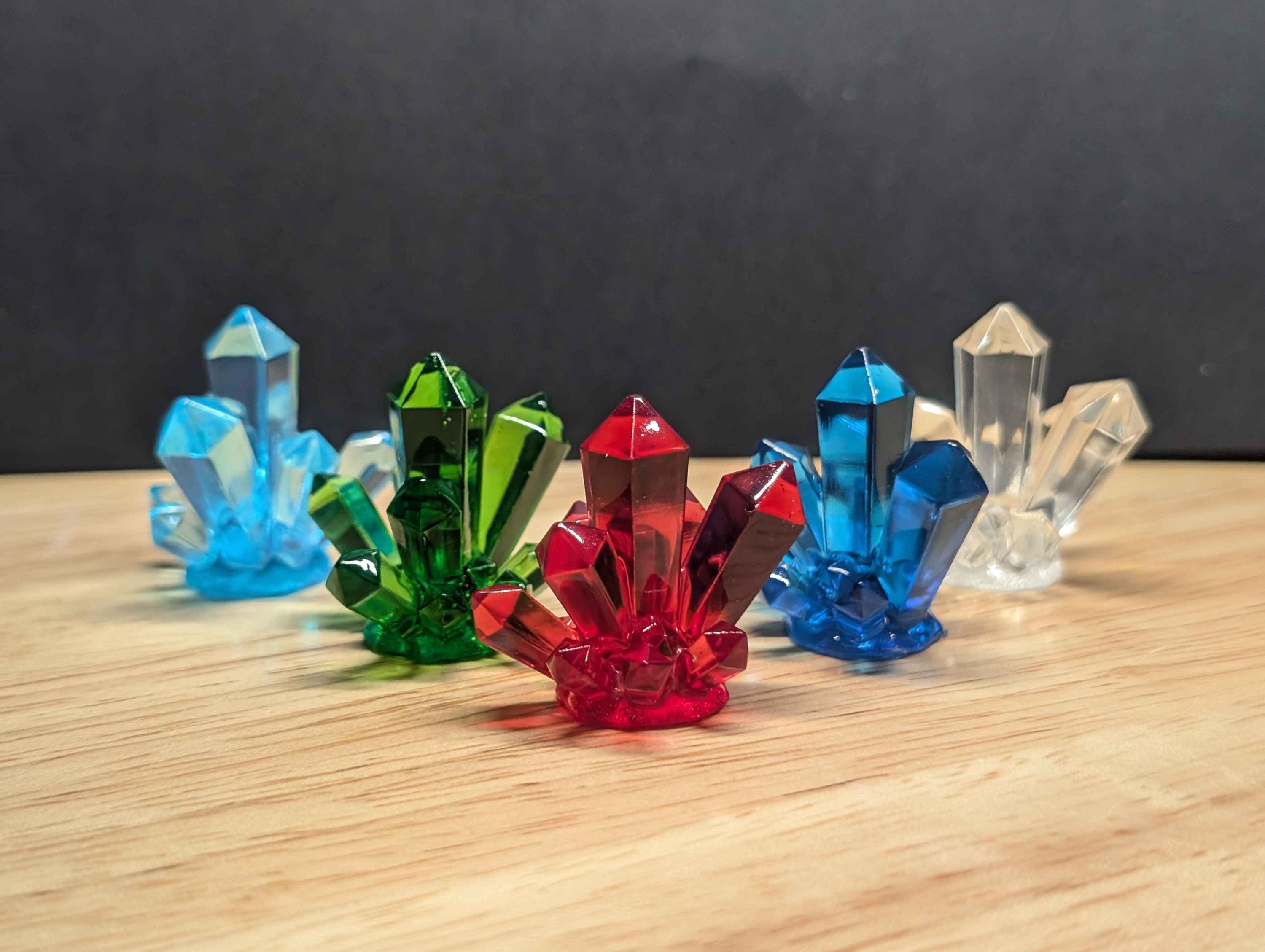 Dnd Resin Terrain Crystal Clusters Colorful | Clear D&d Mini Crystal ...