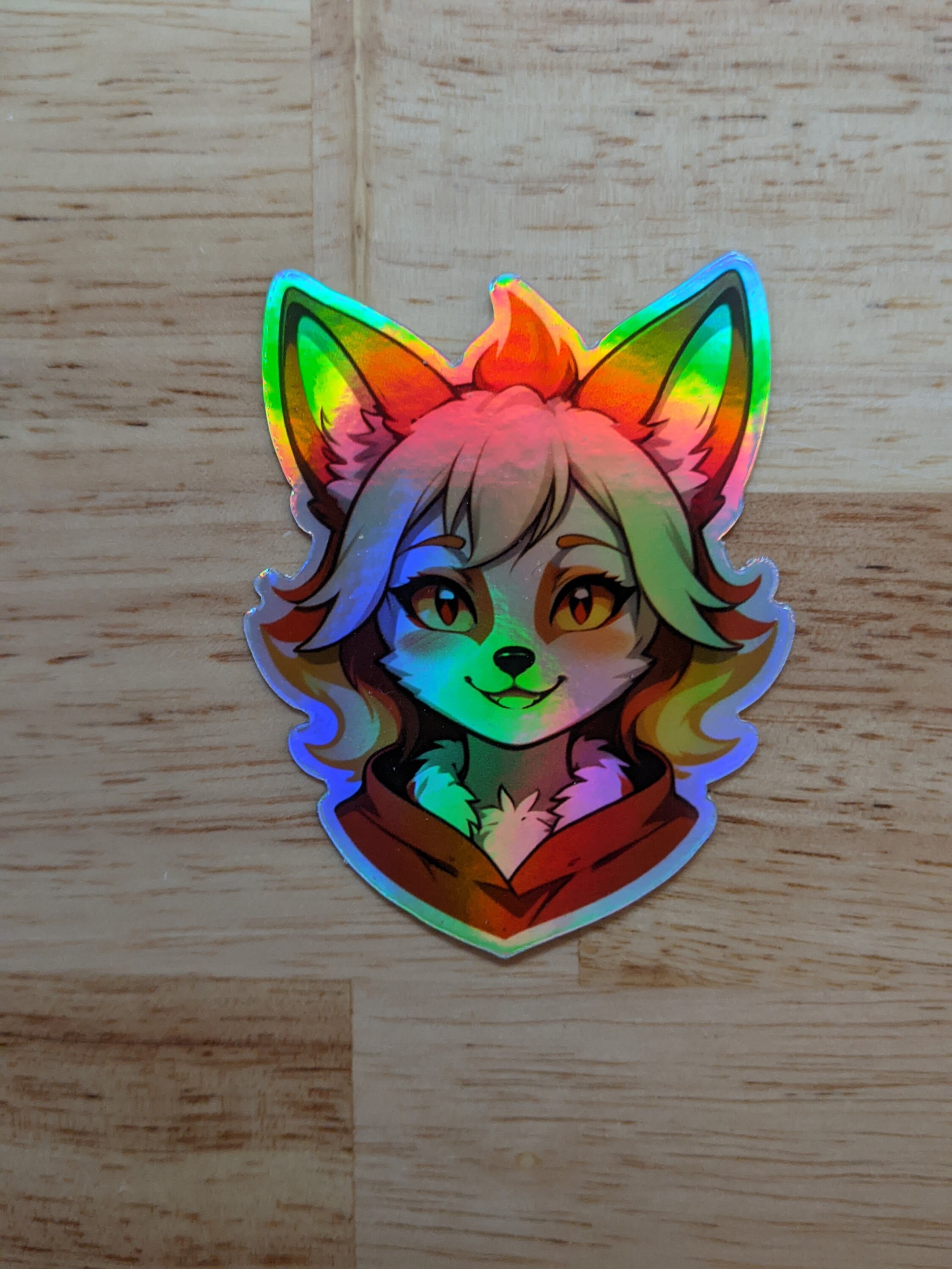 Fiery Furry Fox Girl Sticker Die Cut Sticker Furry Sticker - Etsy