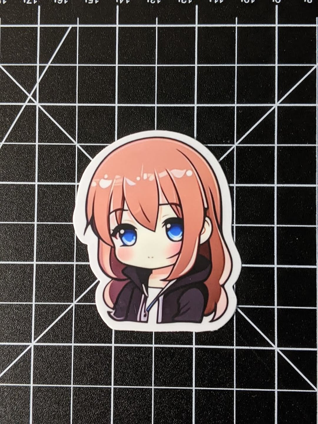 Cute Anime Girl Die Cut Sticker With Blue Eyes | Cosplay Stickers ...