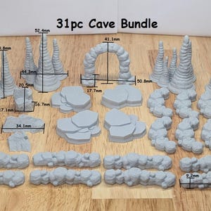 D&D Cave Bundle, DND Terrain Immersion Tabletop Rock Crystal Arch ...
