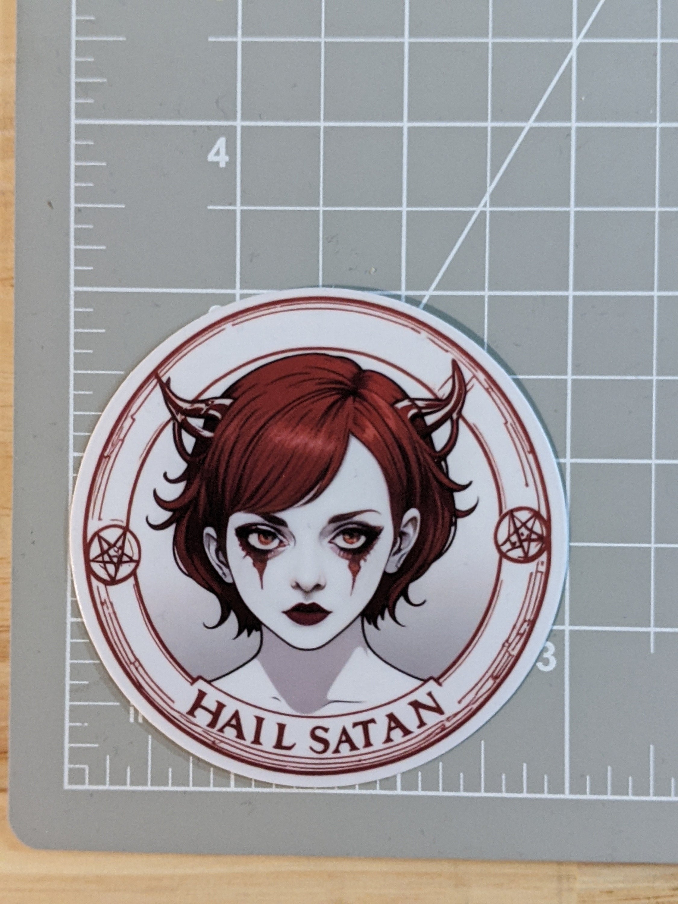 Hail Satan Occult Sticker Die Cut Sticker Satanic Hail - Etsy